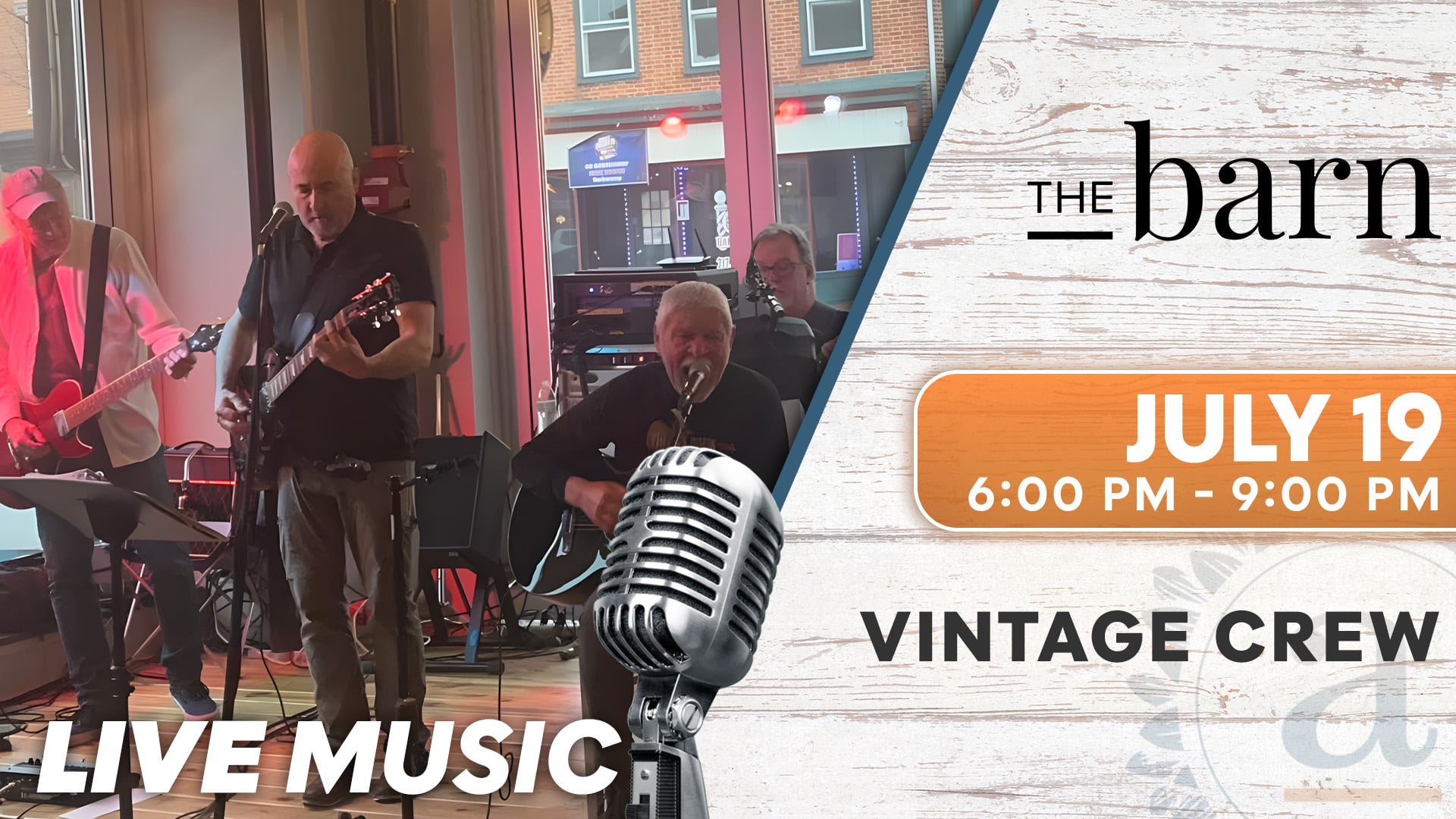 Live Music VINTAGE CREW at The Barn - Allenberry Resort + Spa